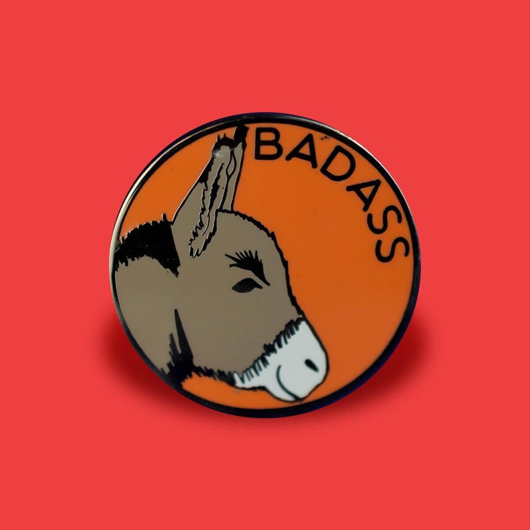 Bad Ass Enamel Pin Badge | Hard Enamel Nickel-free Brooch | Funny ...