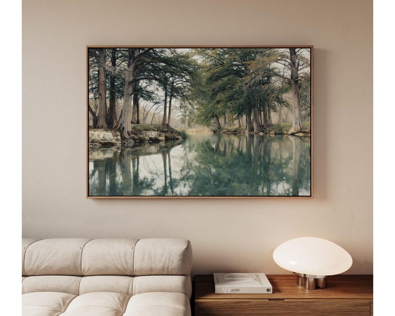 Texas Hill Country Art - Blanco River, Rustic Western Wall Art - Print ...