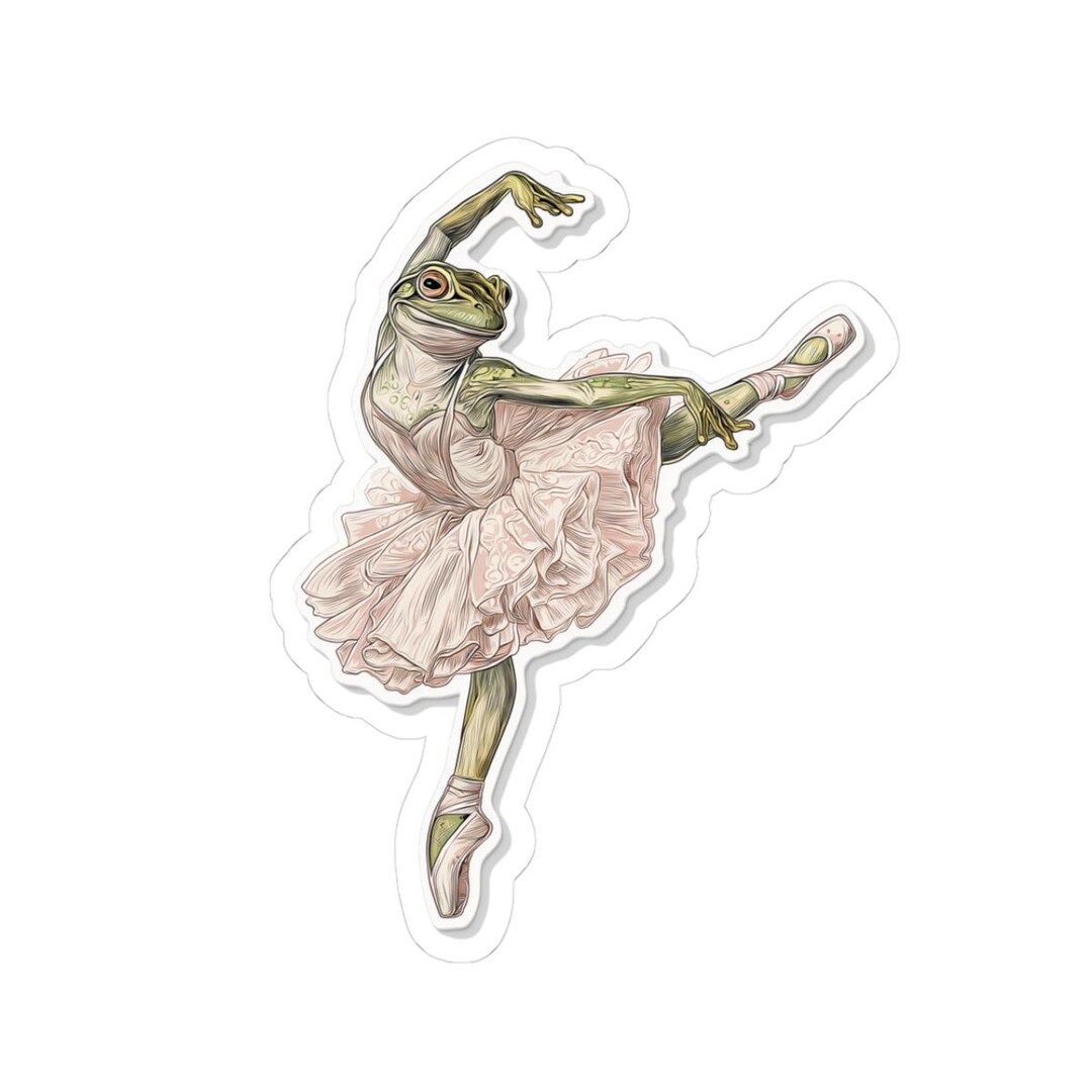 Ballet Frog Kiss-cut Stickers | Dancer Frog Illustration, Contour Cut ...