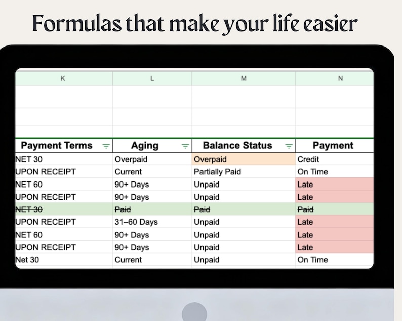 Invoice Tracker Google Sheets Template, AR Aging, Small Business ...