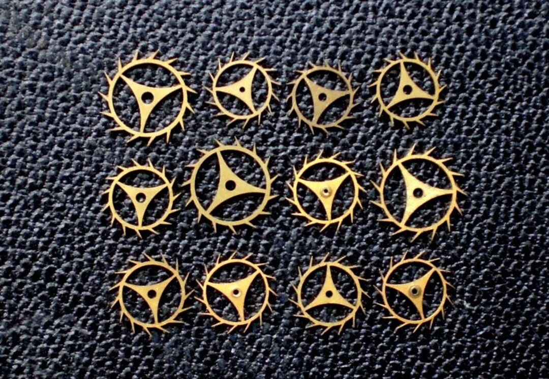 12 Steampunk VTG Antique Pocket Watch Fusee Escape Timing Gear Wheel ...