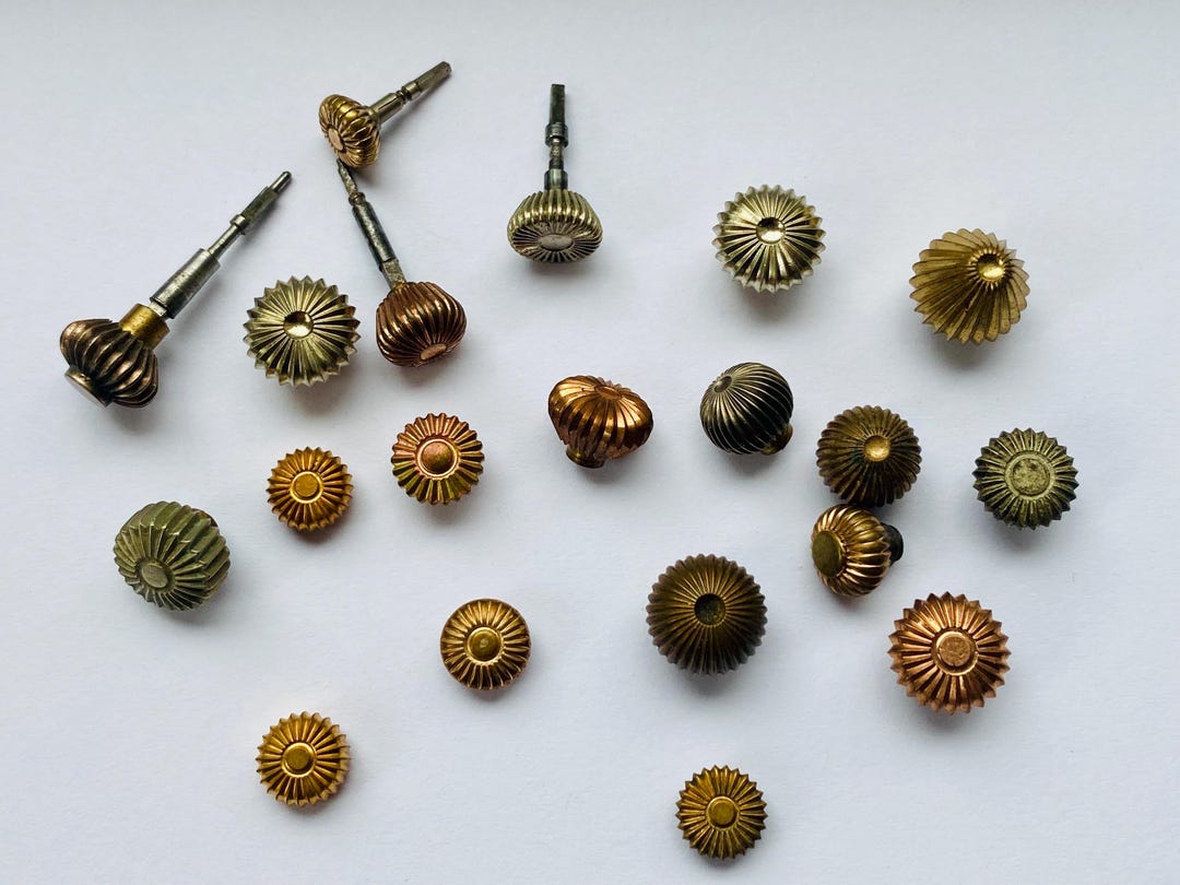 ANTIQUE VTG Pocket Watch Winding Crown Lot, Gold Silver Rose Gold Tone ...