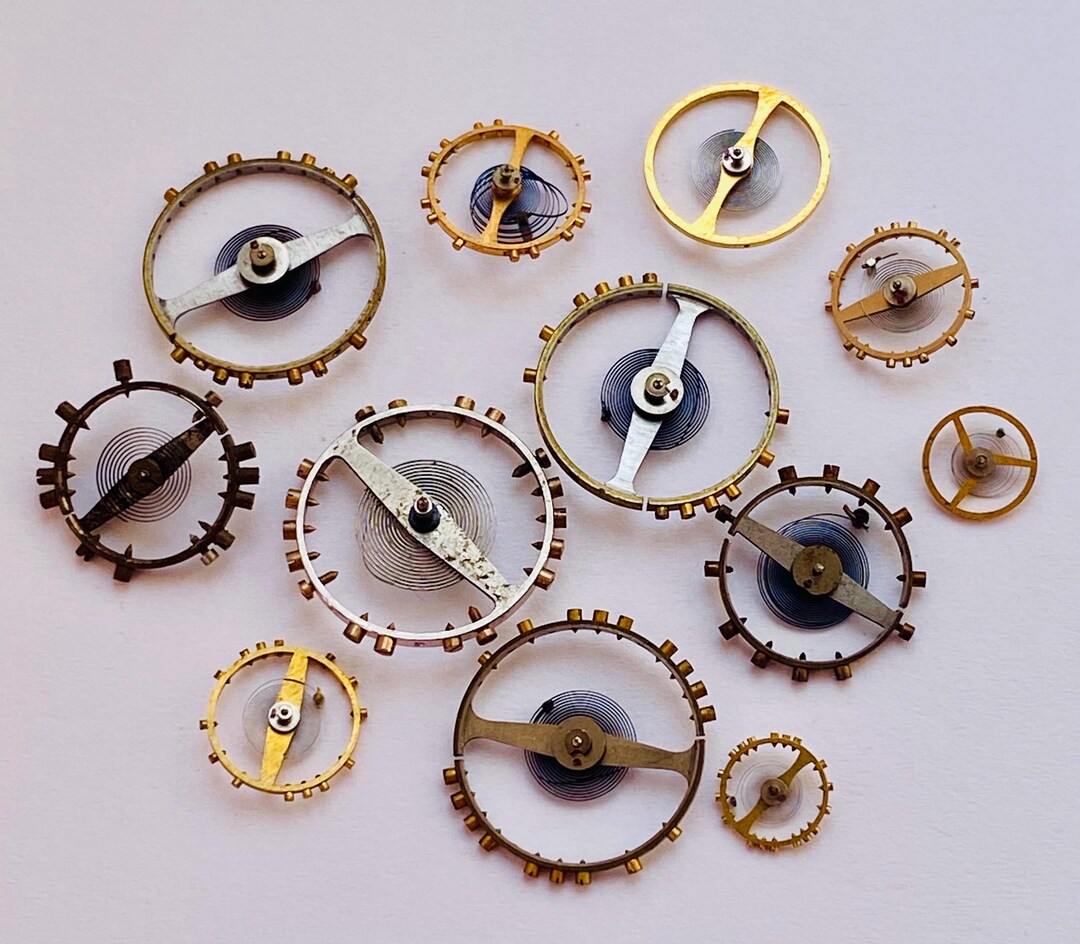 Vtg & Antique 12 Pc. Pocket Watch / Watch Balance Wheel Lot ...