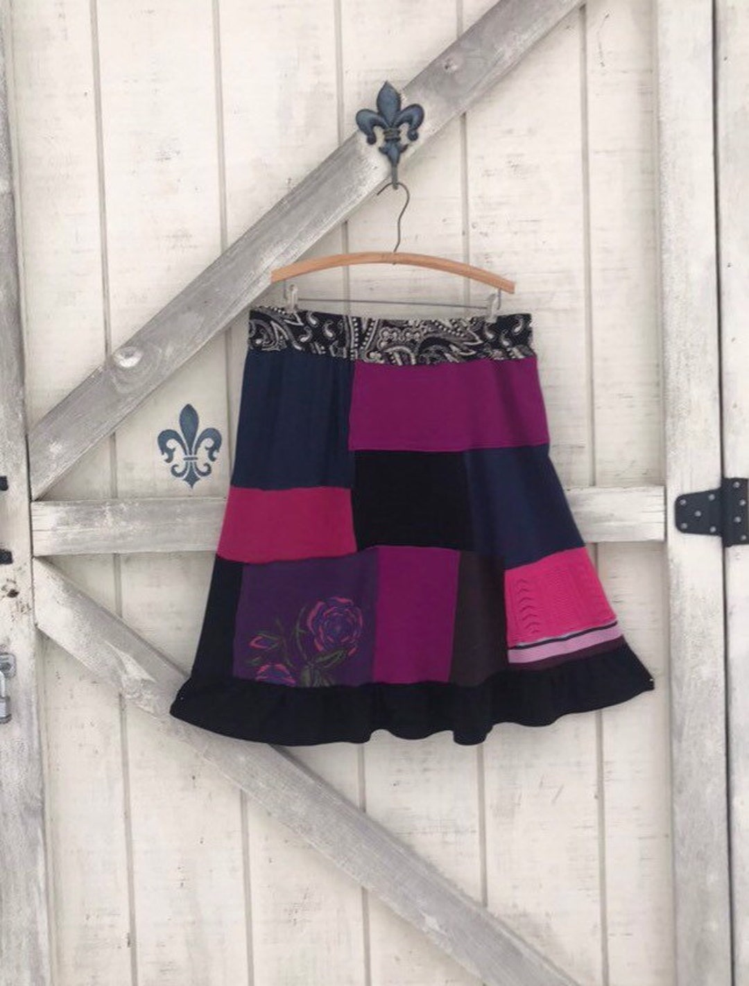 XL Hippie Rustic Knit Skirt - Etsy