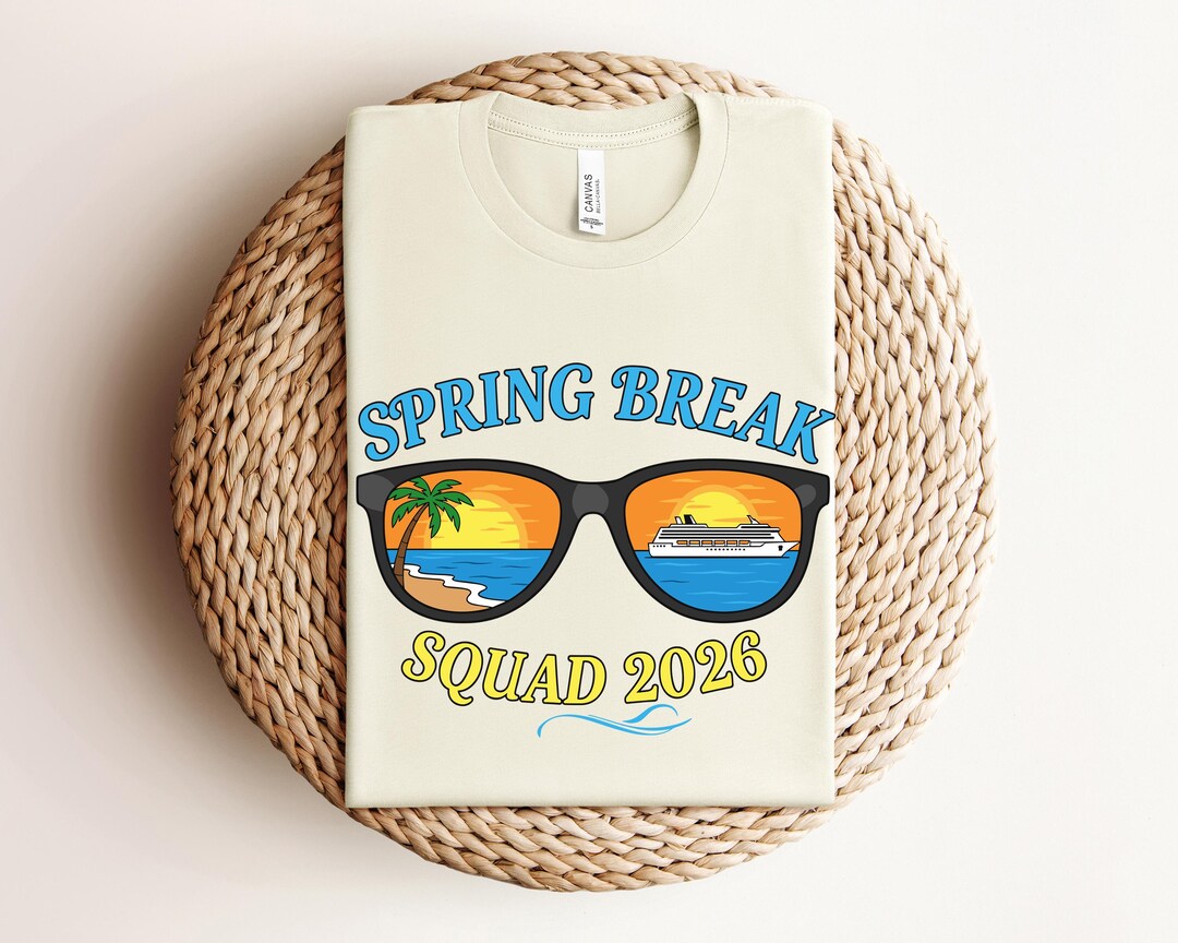 Spring Break Squad 2026 Tshirt, Spring Break 2026 Shirt, Fun Spring ...