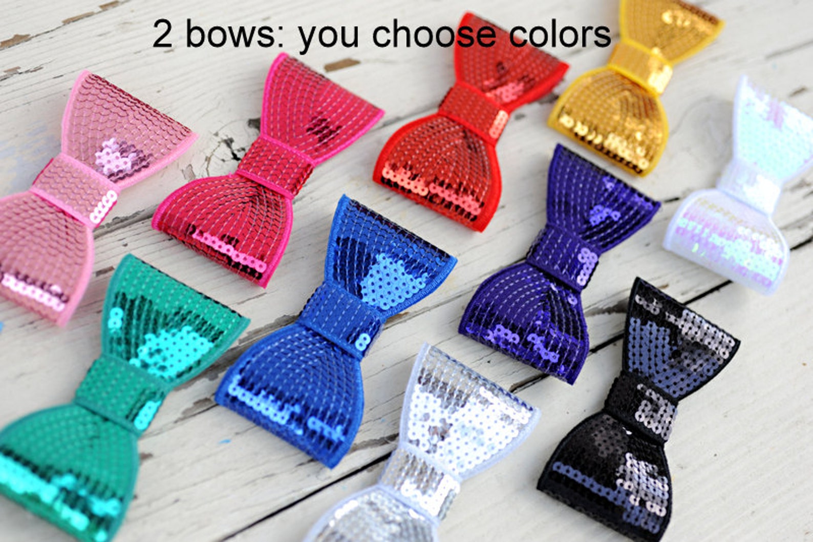 Extra Large Sequin Bows 5 Inch Sequin Bows Set of 2 - Etsy