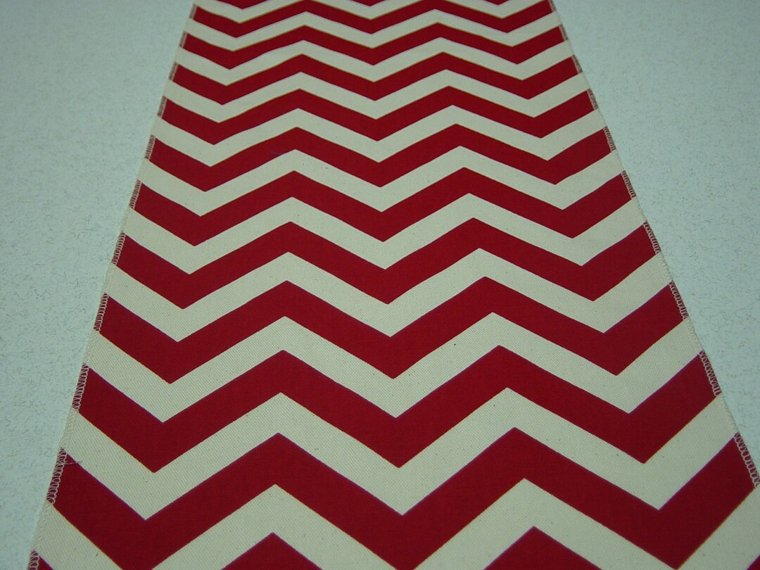 Red Chevron or Zig Zag Table Runner - Etsy