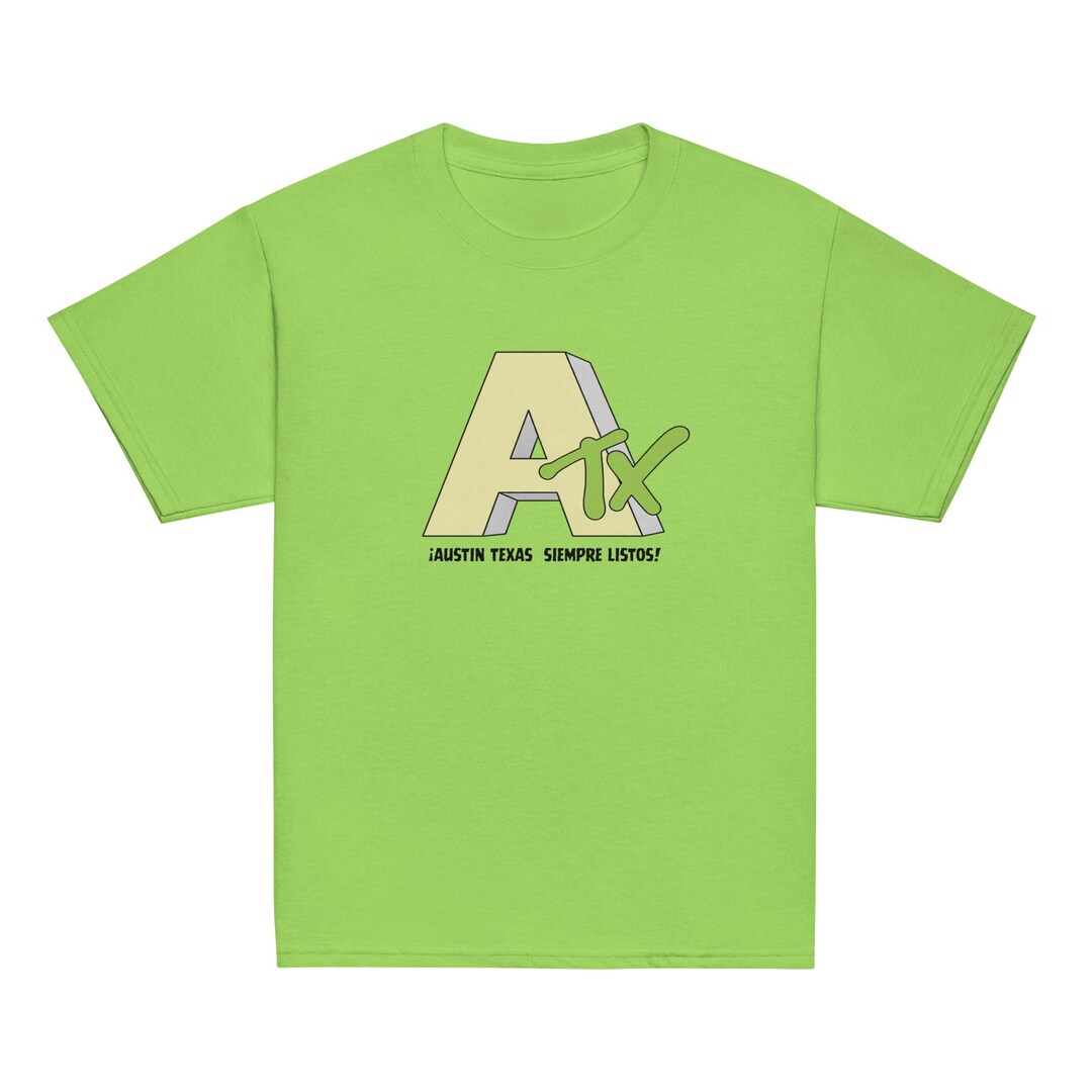 Austin Texas Soccer Youth Classic Tee Retro Verde Listos Logo - Etsy