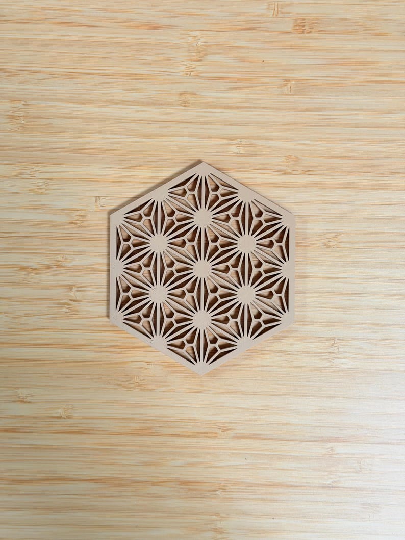 All Models / Coasters / Kumiko Coasters – Japanese Pattern – Japandi ...
