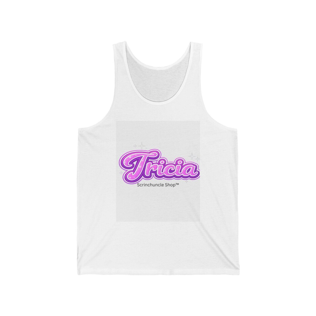 Personalized Tricia Name Tank Top | Retro Script Shirt - Etsy