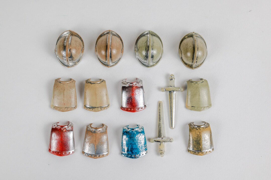 Vintage Playmobil Medieval Chrome Armor Lot – Helmets, Breastplates ...