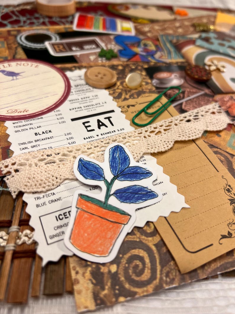 90s Coffeehouse Junk Journal Kit: Retro Cafe Ephemera - Etsy