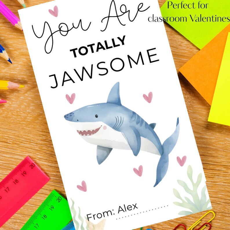 Sea Animal Valentine Card Bundle | Ready to Print | Printable Classroom ...