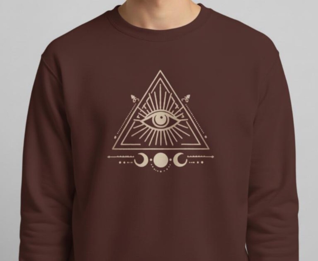 All Seeing Eye Sweatshirt – Minimalist Spiritual Graphic Pullover - Etsy