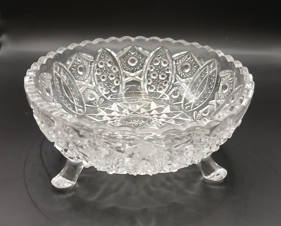 Antique Circa 1914 EAPG Mckee Brothers Footed Glentec 6.25" Bowl - Etsy