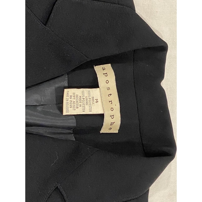 Apostrophe Long Blazer Black 7 Buttons Full Lining 2 Pockets Jackect Sz ...