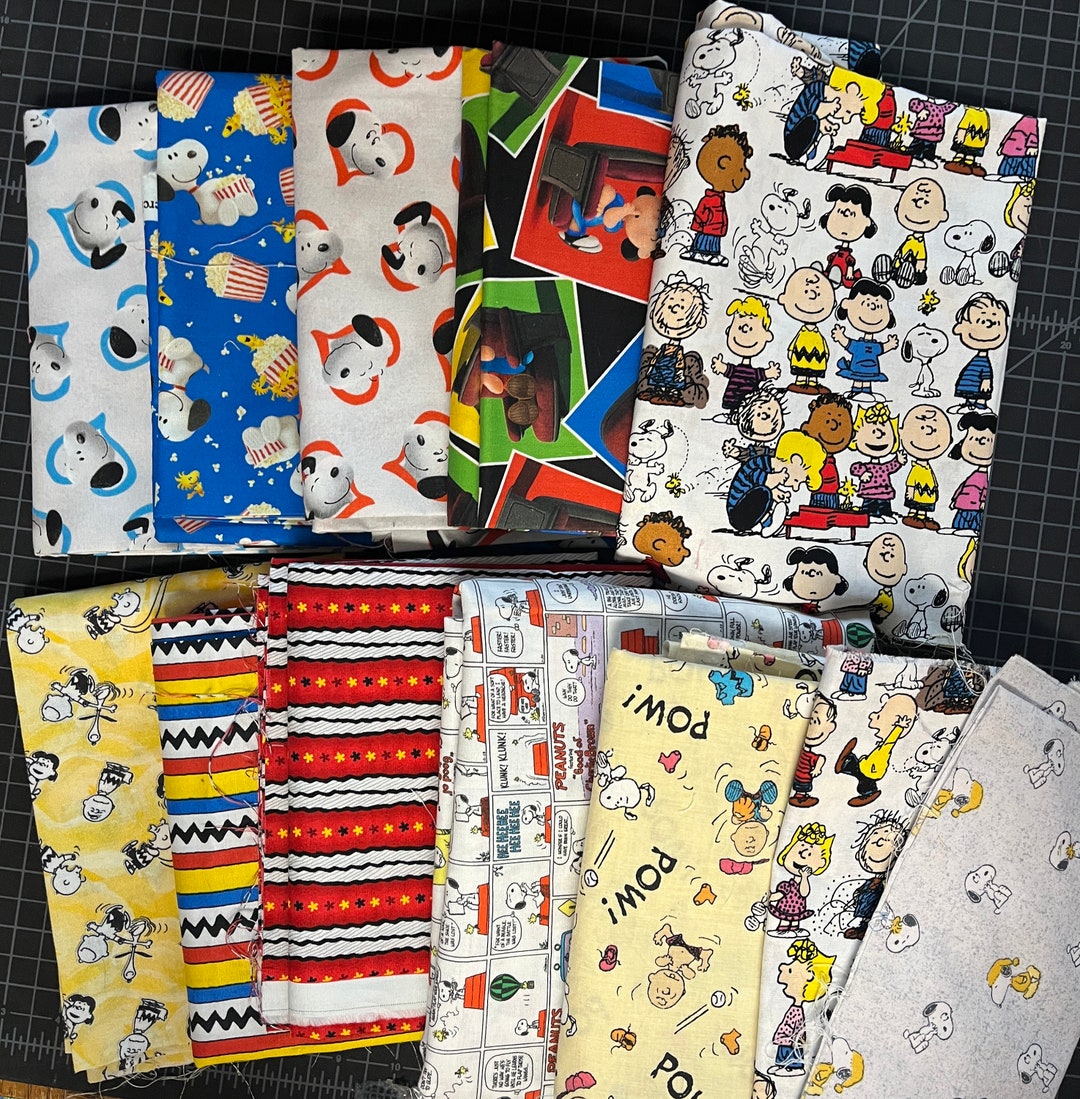 10 Yards of PEANUTS Snoopy Fabric // Quilting Treasures // Creative ...