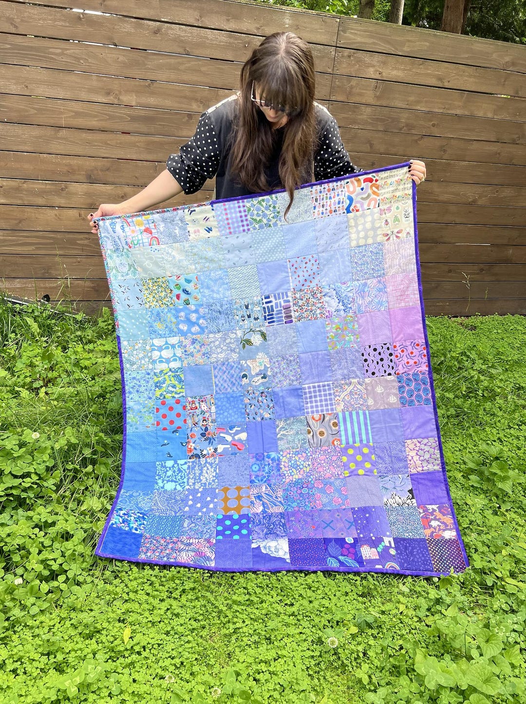 Periwinkle Gradient Throw Quilt - Etsy