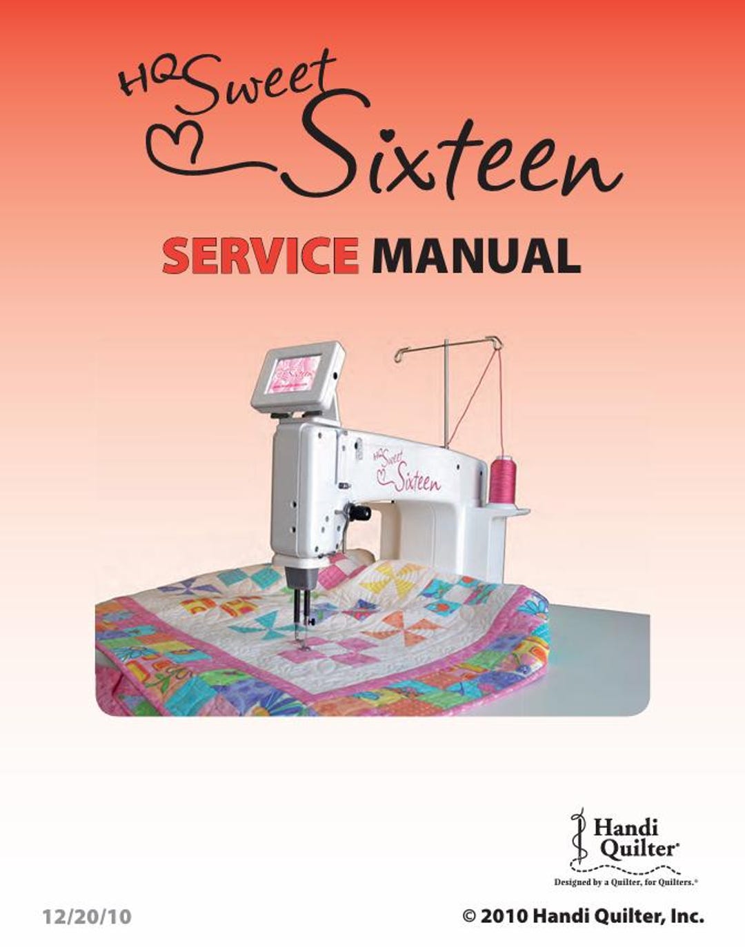 Handi Quilter Sweet 16 Sewing Machine - Service Manual - Etsy