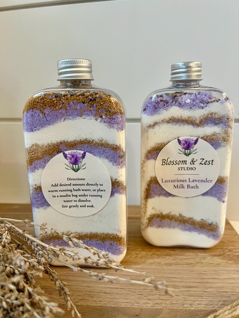 Lavender Coconut Milk Bath | Luxury Calming Bath Soak - Etsy