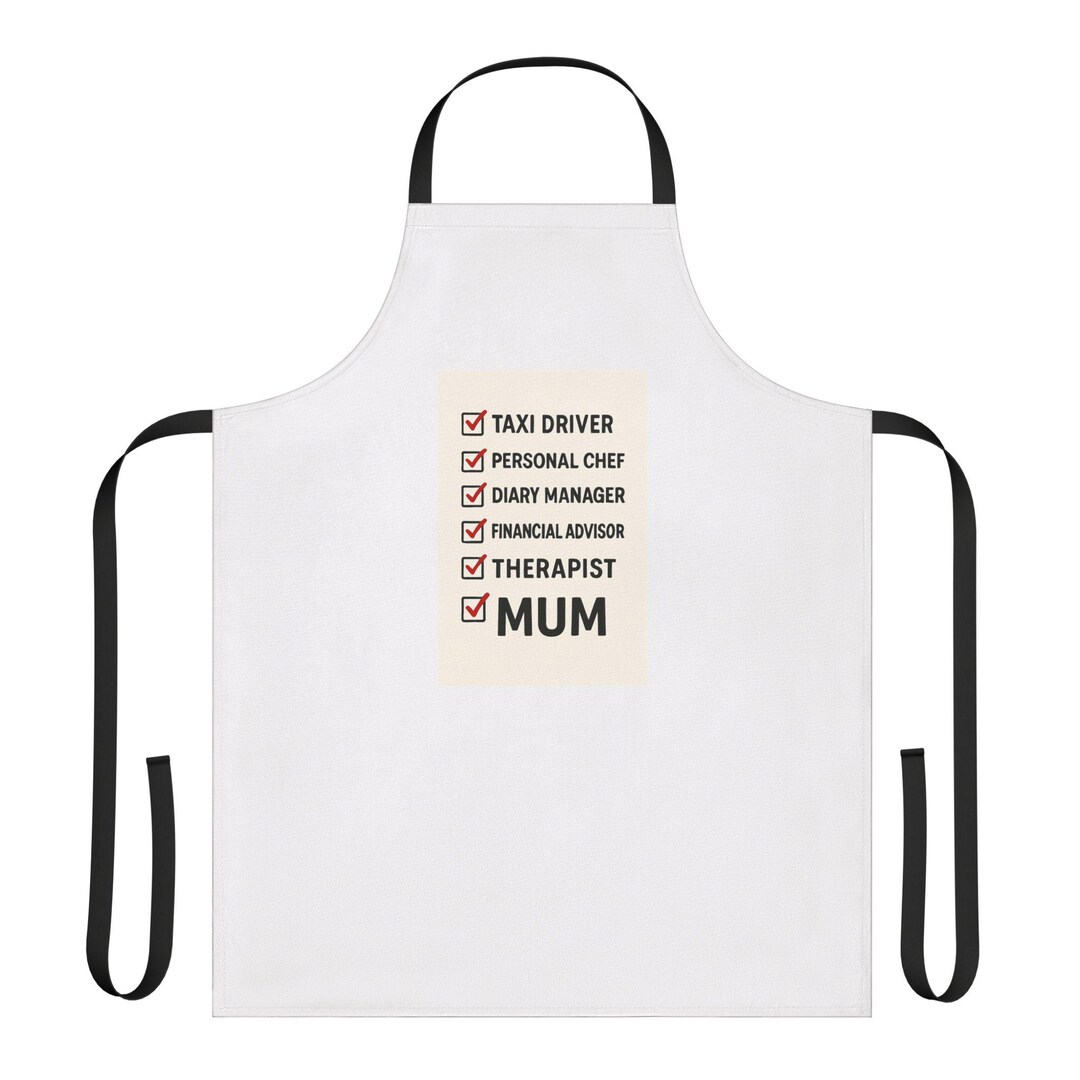 Checklist Mum Apron | Funny Mum Roles Cooking Apron - Etsy