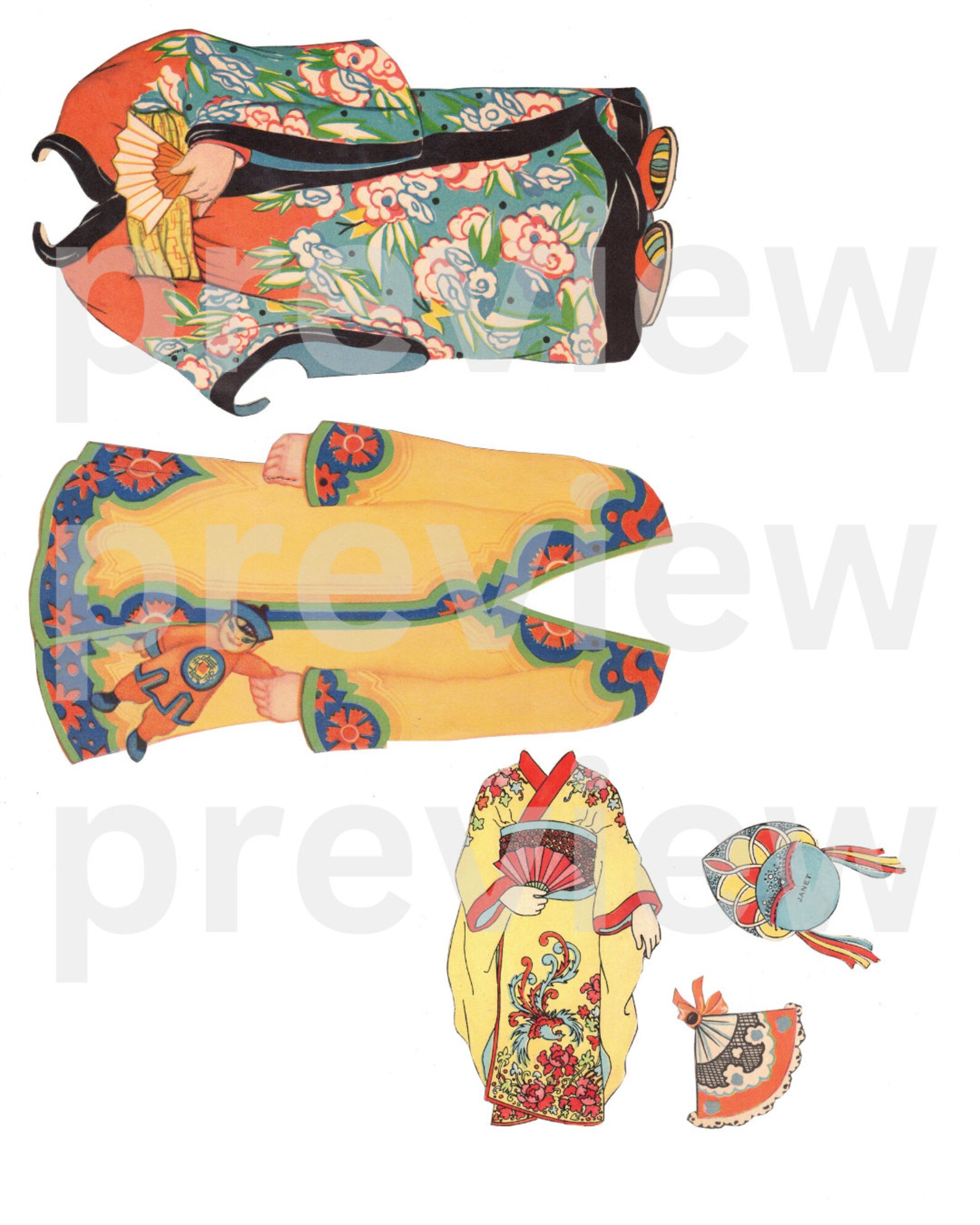 Paper Doll Halloween Costumes, Printable Children's Paper Doll Costumes ...