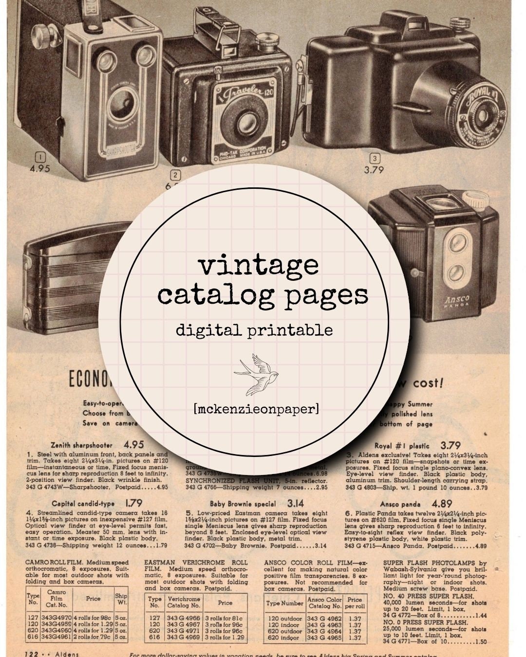 DIGITAL Vintage Catalog Pages | Printable Junk Journal Supplies - Etsy