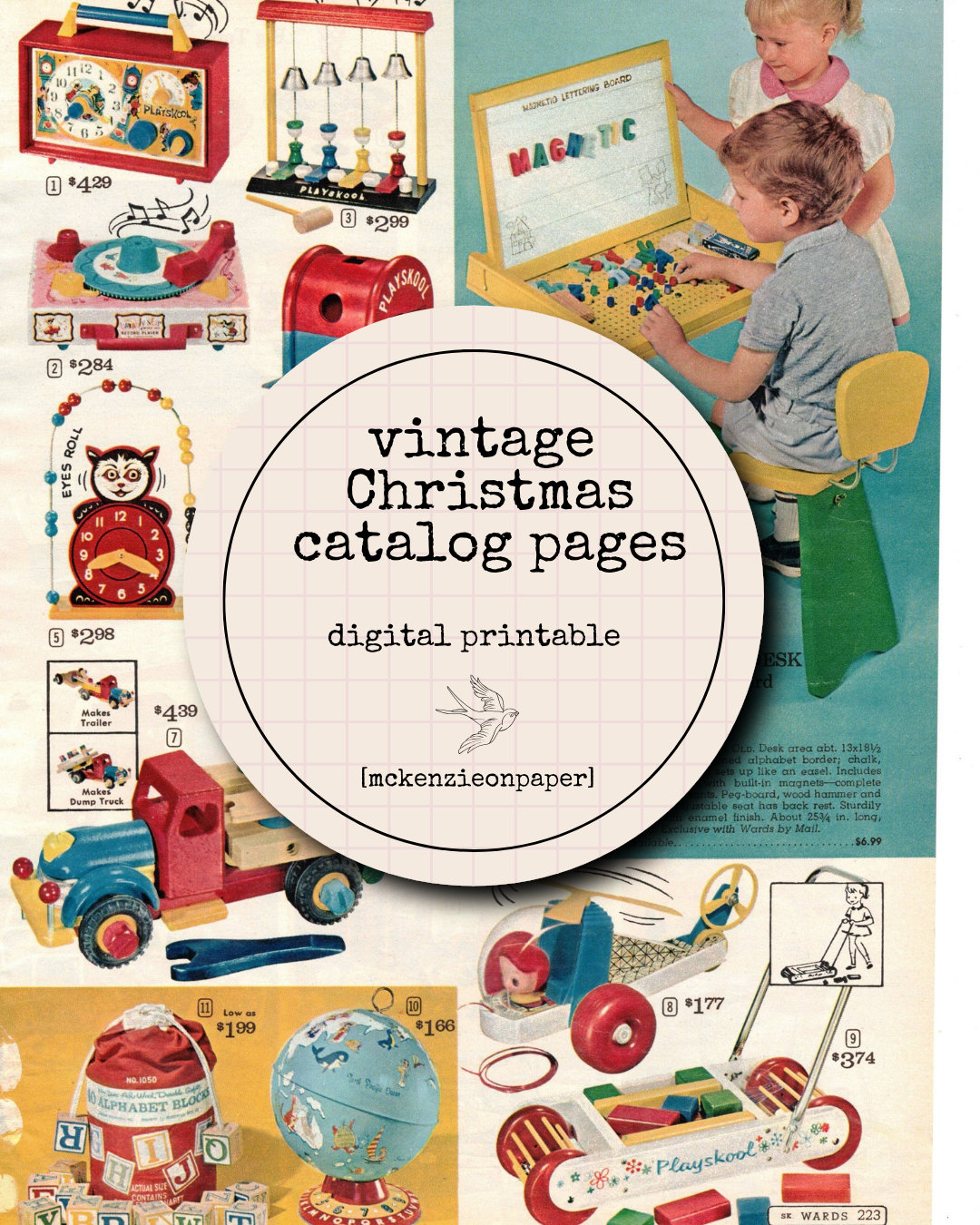 DIGITAL Vintage Christmas Catalog Pages Printable Junk Journal Supplies ...