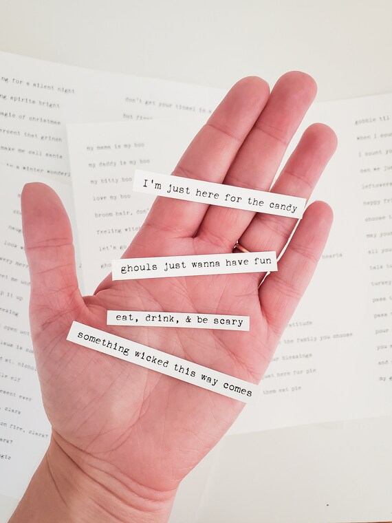 Tiny Words: Holidays Digital Printable Phrases for - Etsy