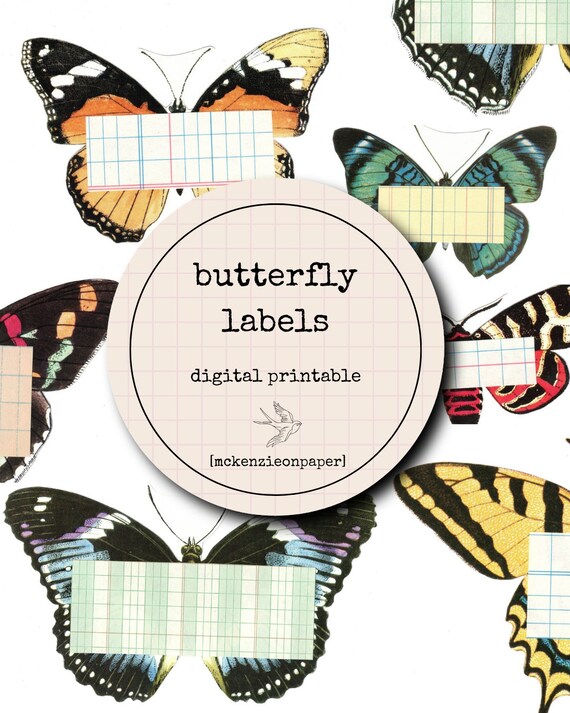 Butterfly Labels Printable