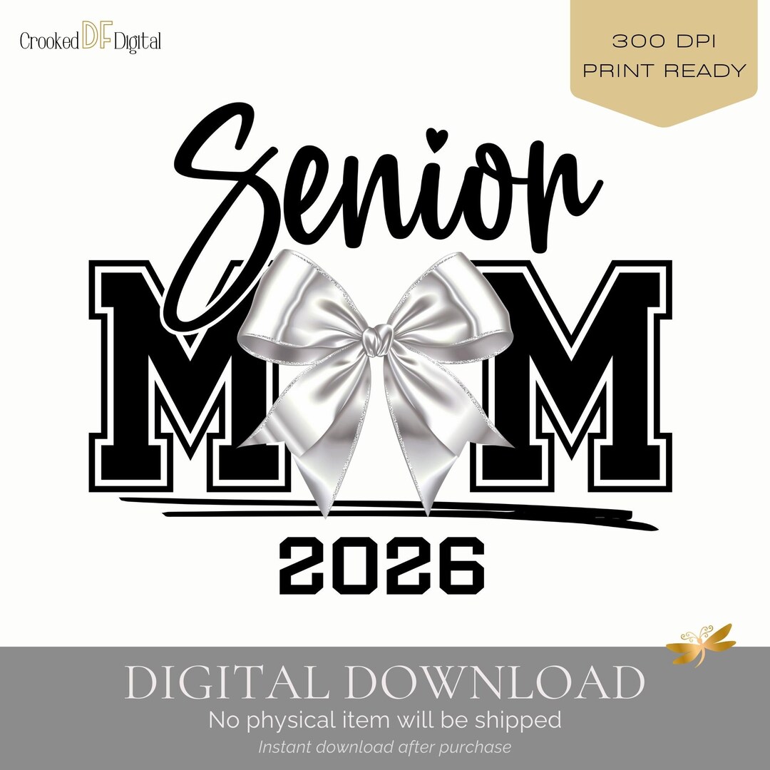 Senior Dance Mom 2026 PNG | Varsity Style Design, Graduation Graphic ...