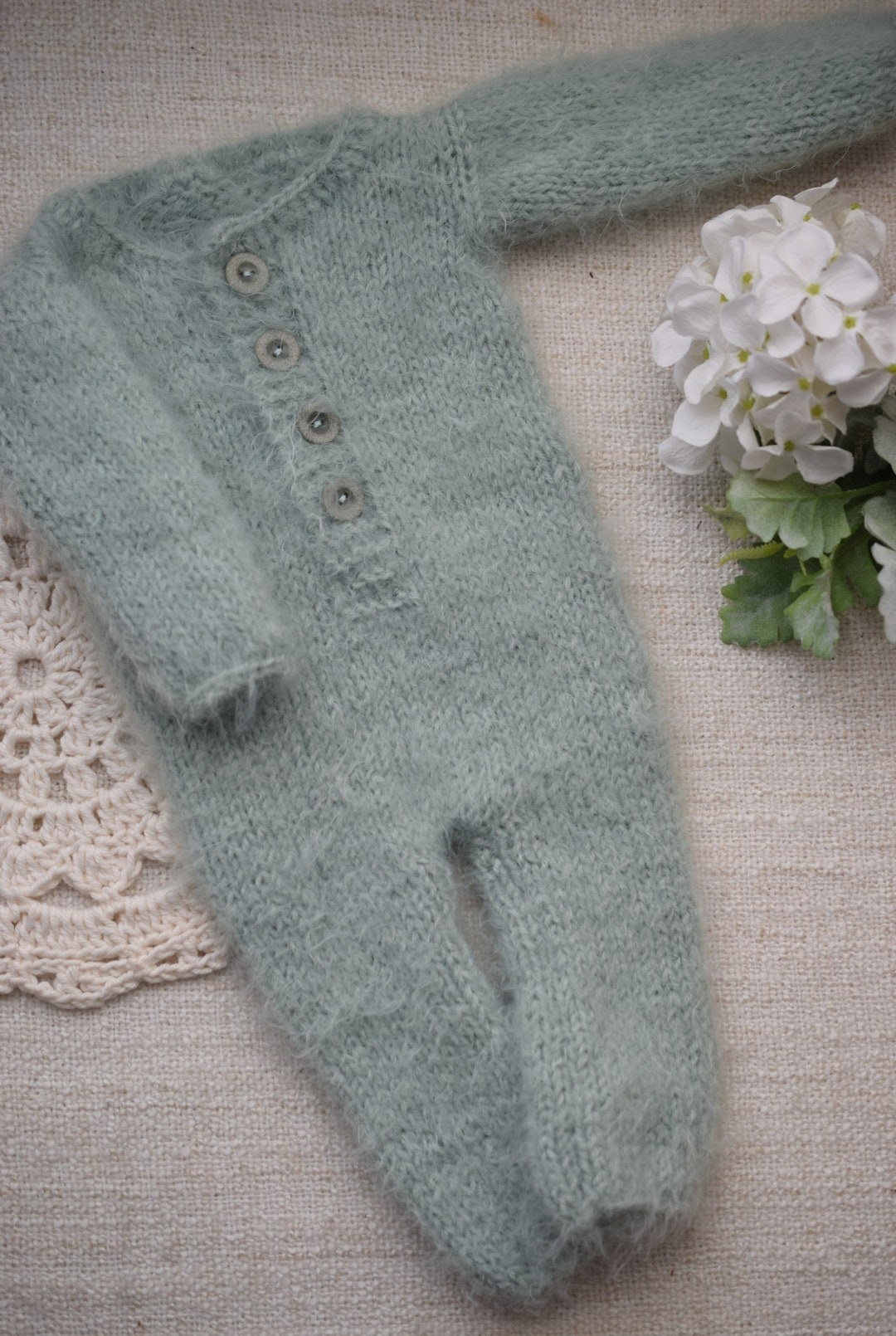 Fuzzy Sleeper Outfit, Newborn Sleeper, Newborn Romper, Newborn Size ...