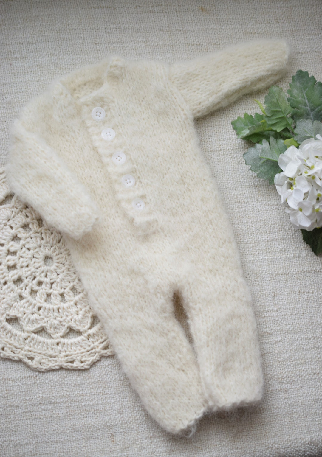 Fuzzy Sleeper Outfit, Newborn Sleeper, Newborn Romper, Newborn Size ...