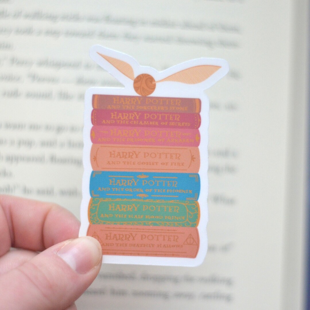 Harry Potter Book Stack Sticker, Vinyl Sticker, Harry Potter Fan Gift ...