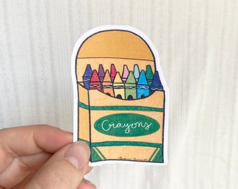 Crayon Box Sticker - Etsy