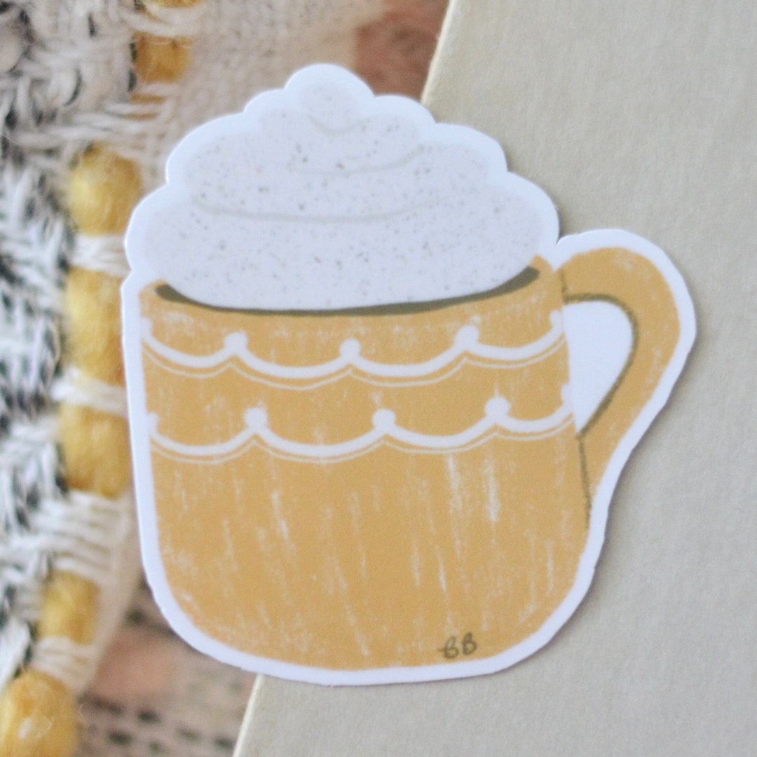 Coffee Cup Vinyl Sticker, Hug in a Mug, Fall Sticker, Halloween Sticker ...