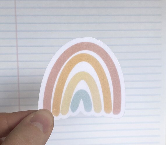 Pastel Rainbow Sticker Vinyl Sticker - Etsy