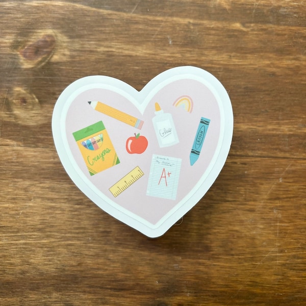 Teacher Heart - Etsy