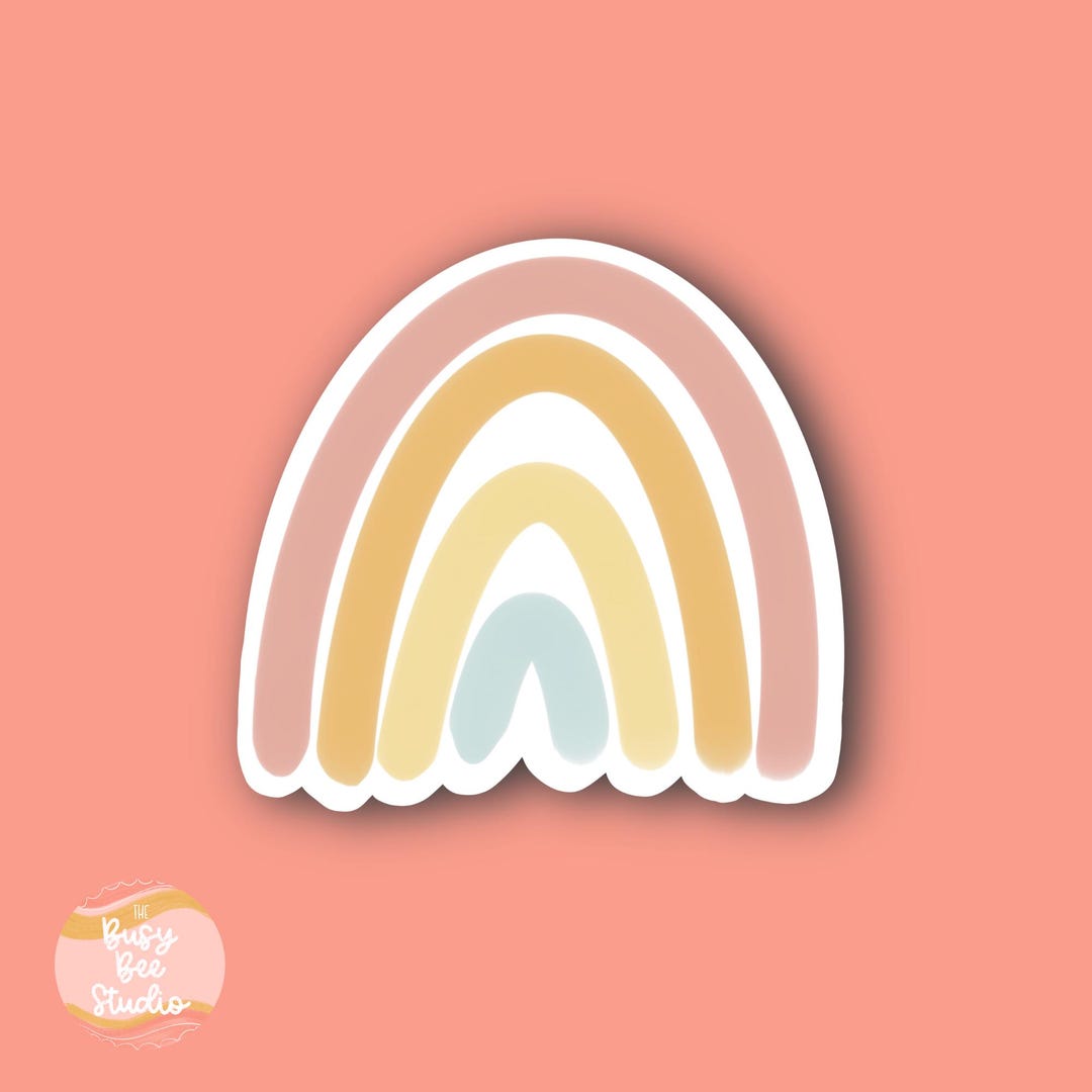Mini Pastel Rainbow Vinyl Sticker: Water Bottle, Laptop Sticker - Etsy