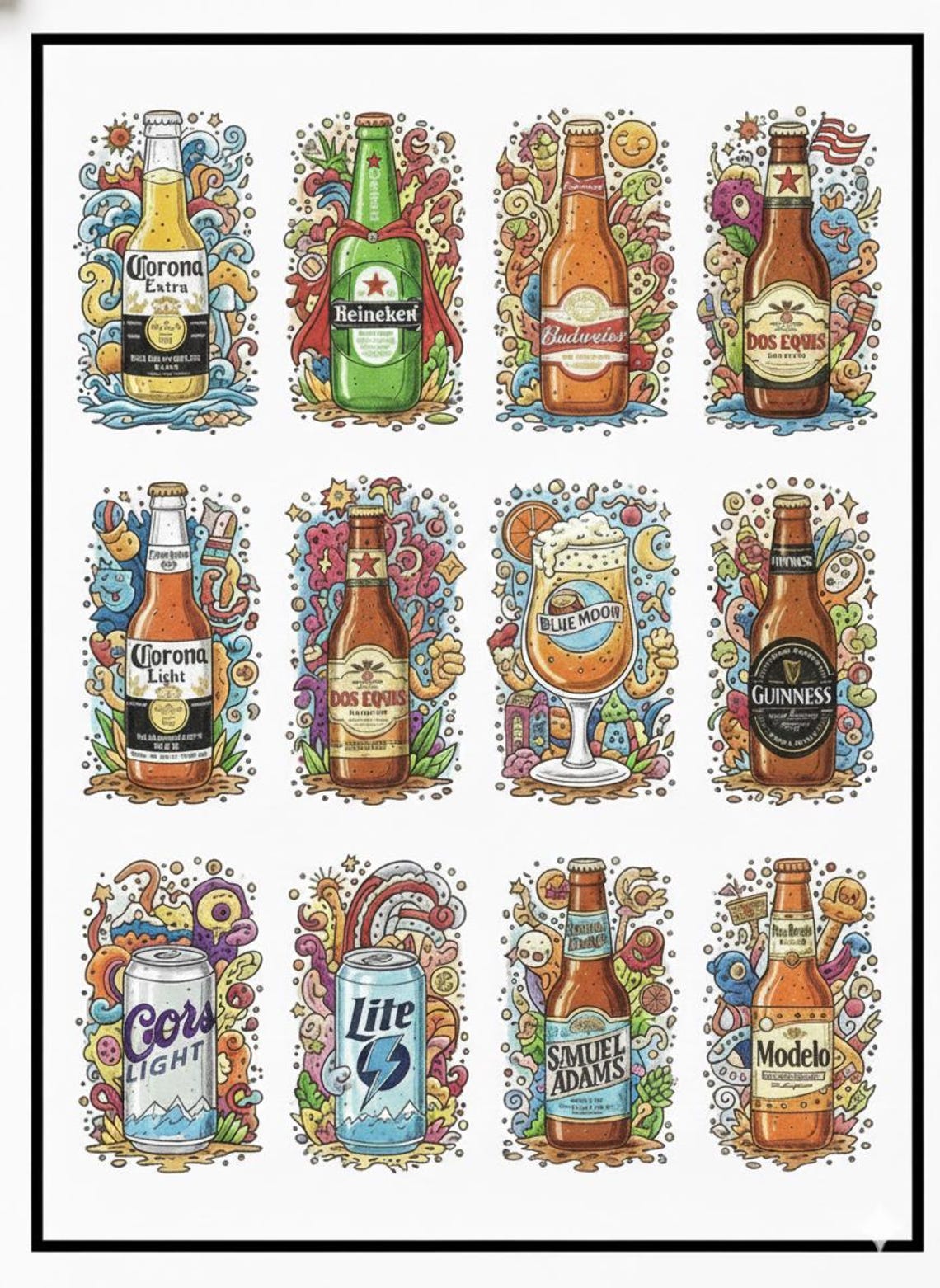 International Beers Poster Printable - Etsy