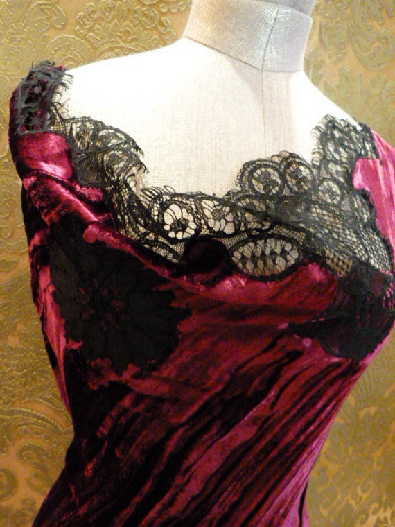 Items similar to Long, siren shaped, sleeveless dress - Brushed Velvet ...