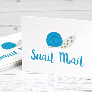 Snail Mail Note Cards Cute Note Cards Gift Set Snail Art - Etsy