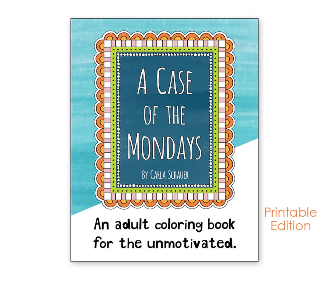 Coloring Book for Unmotivated Adults, Adult Coloring Book, Instant ...
