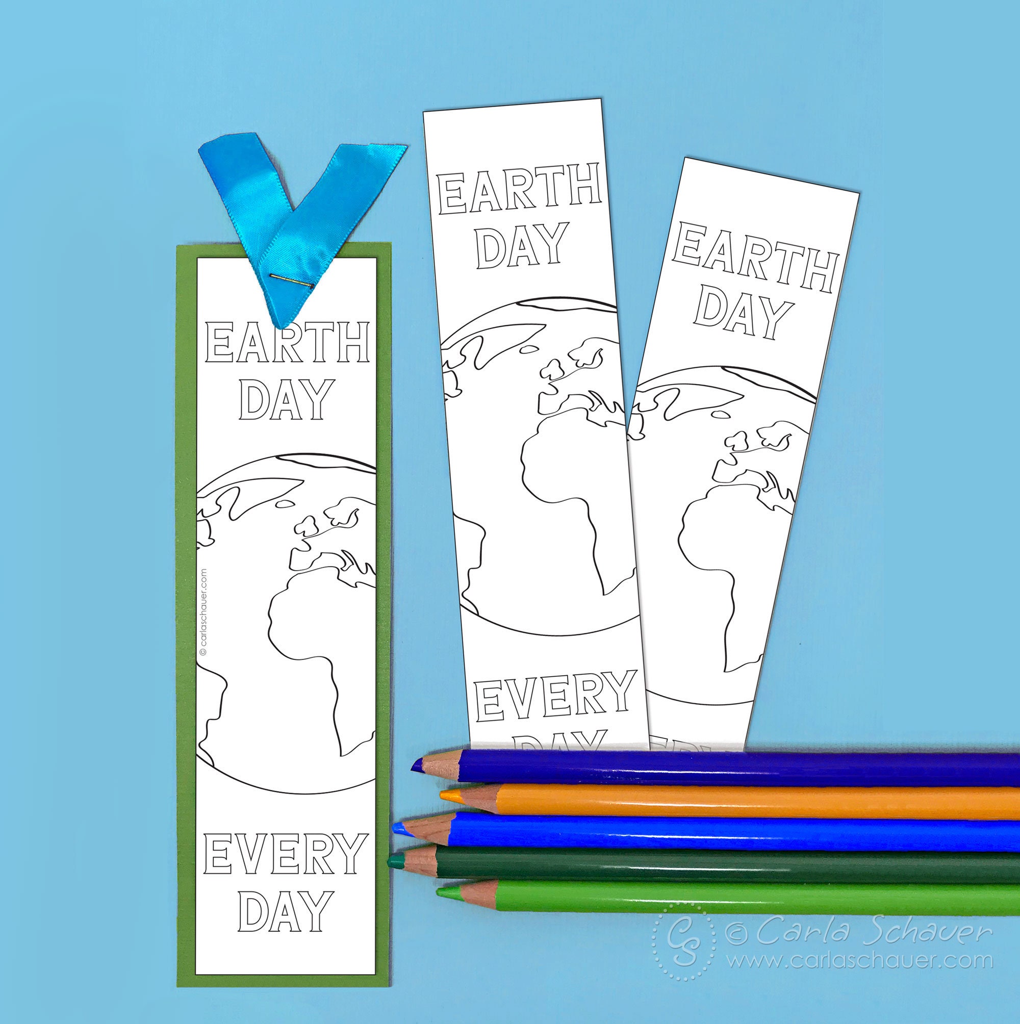 Monthly Printable Coloring Bookmarks, 12 Themed Bookmarks, Year of ...