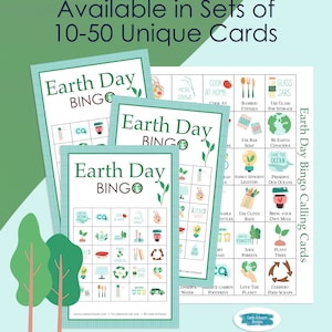 Earth Day Bingo Cards, 20 Printable Bingo Boards, Earth Day Activity ...
