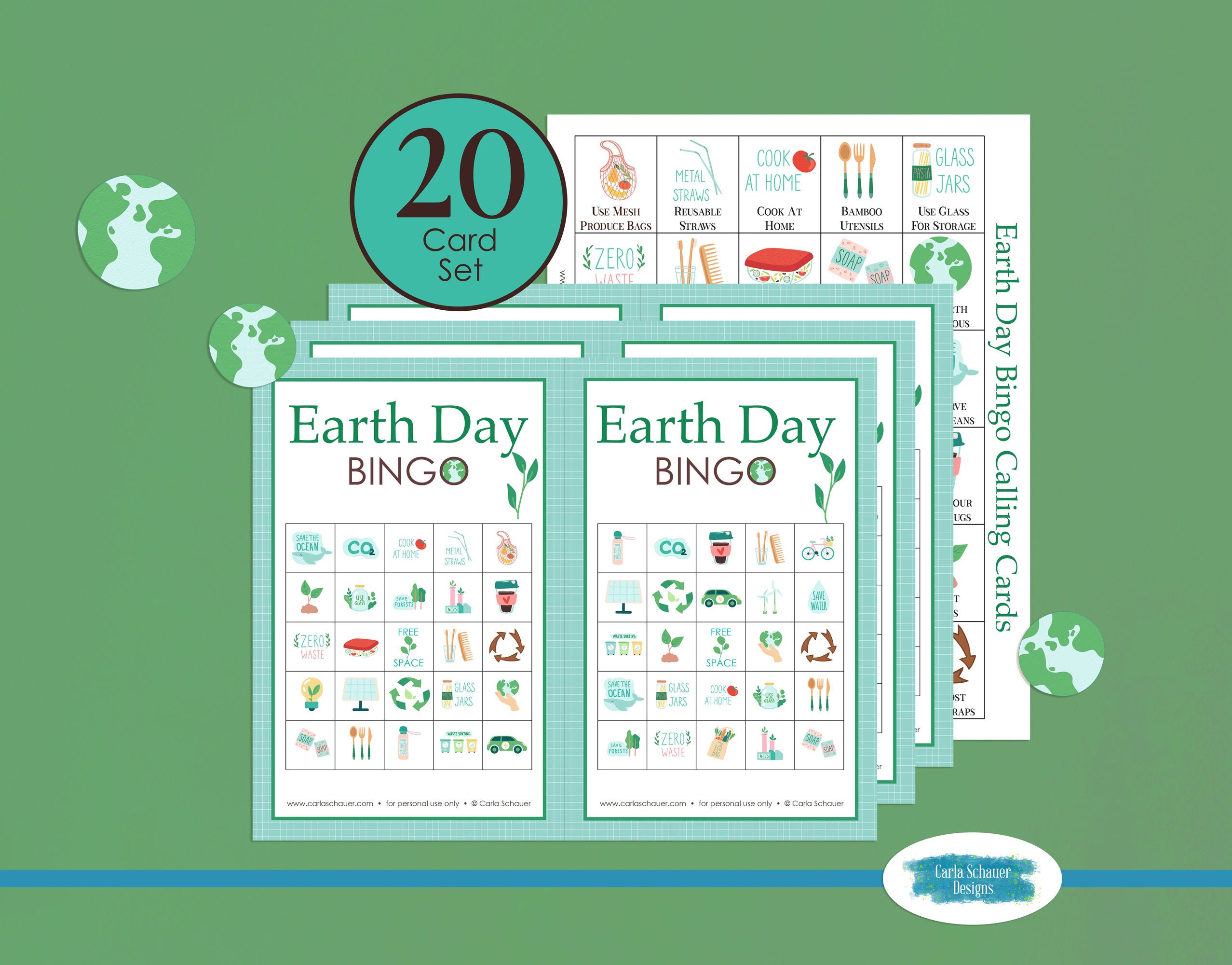 Earth Day Bingo Cards, 20 Printable Bingo Boards, Earth Day Activity ...