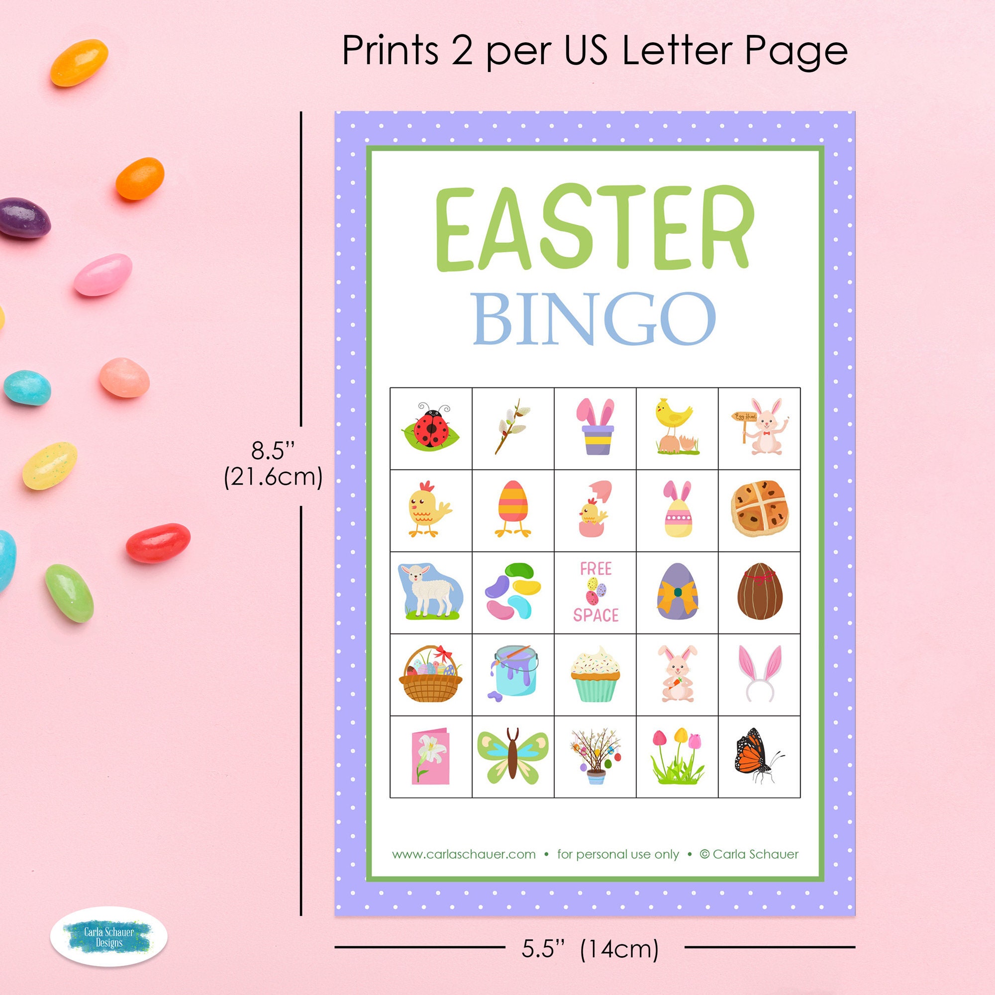 Printable Easter Bingo Game Cards, 10 Cards, 5x5, Easter Party Activity ...