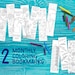 Monthly Printable Coloring Bookmarks, 12 Themed Bookmarks, Year of ...