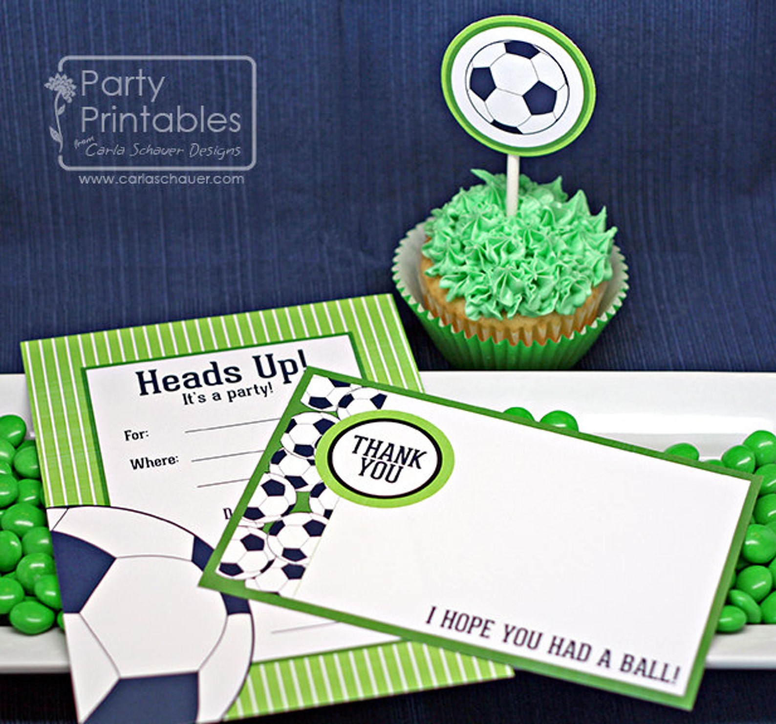 Soccer Birthday Printable Party Kit With Invitation, DIY Soccer/futbol ...