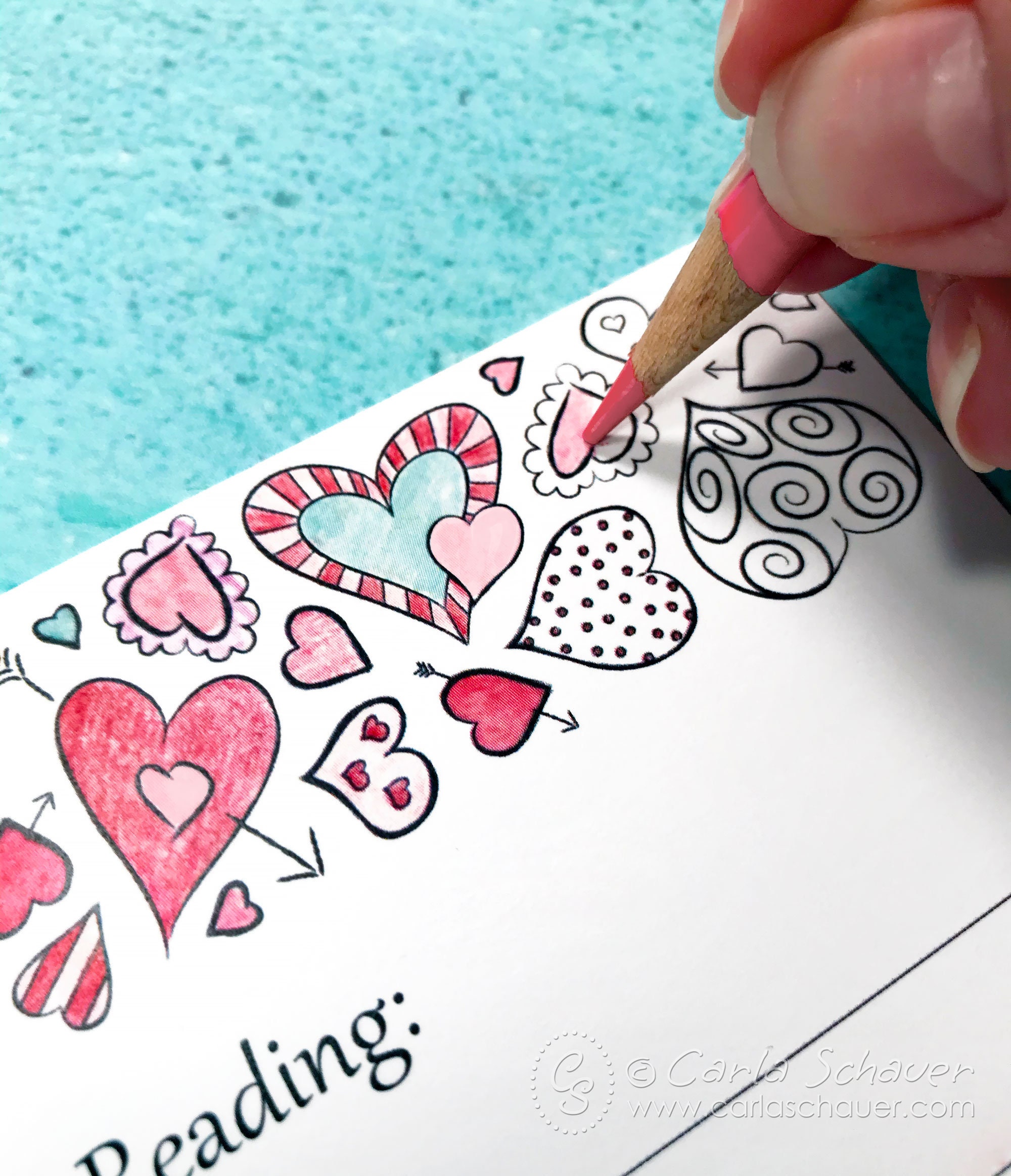 Printable Bookmark and Reading Log Set for Valentine, February - Etsy